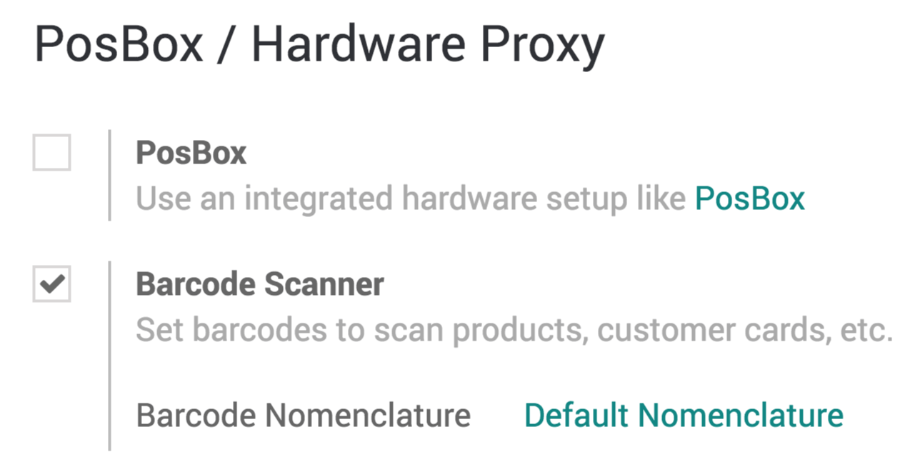 Utilisation de codes-barres dans le PdV — Documentation Odoo 13.0