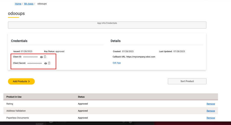 UPS integration — Documentation Odoo 18.0