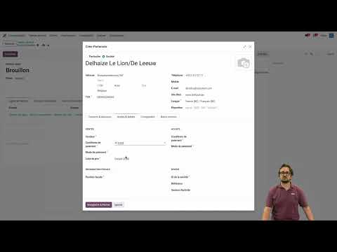 Création d'une facture de vente - Correction | Odoo